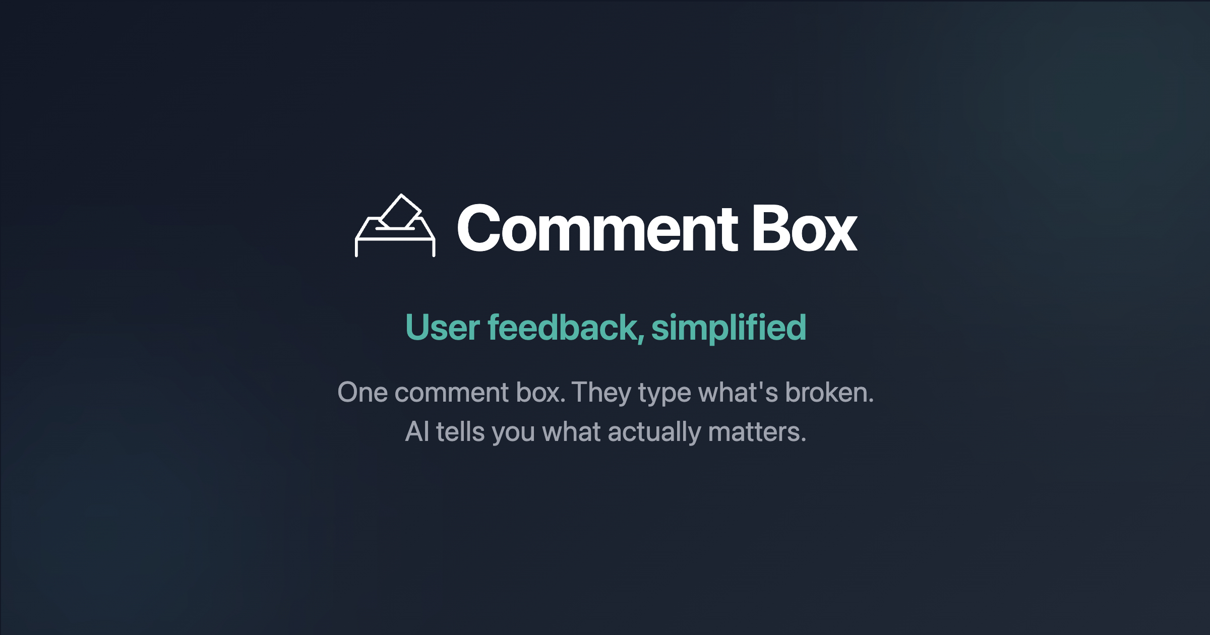 Comment Box - User feedback, simplified